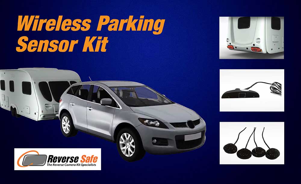 Wireless Parking Sensor Kit - 4 Zones of Detection - Reverse Safe