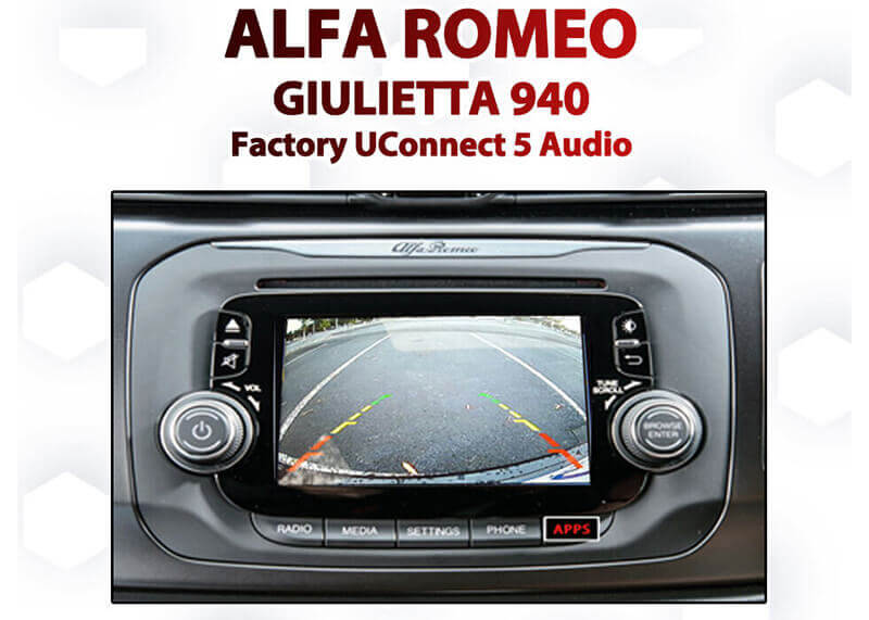 Alfa Romeo Giulietta 940 UConnect 5 inch Integrated Reversing Camera Installation Kit - Reverse Safe